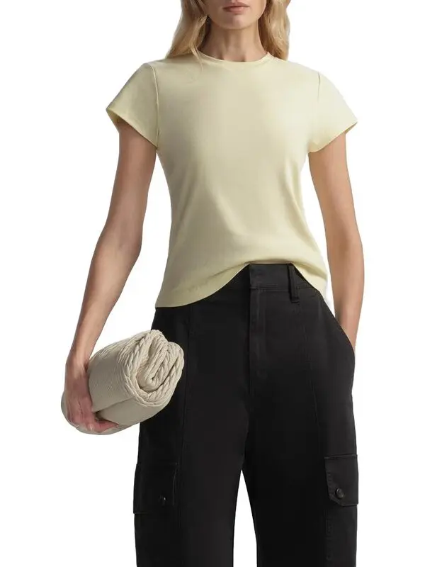 A.L.C. Harper T-shirt Classic Cotton - Light Canary