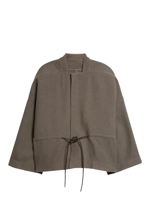 Rick Owens Sail Oversize Wool Flannel Jacket - Dust