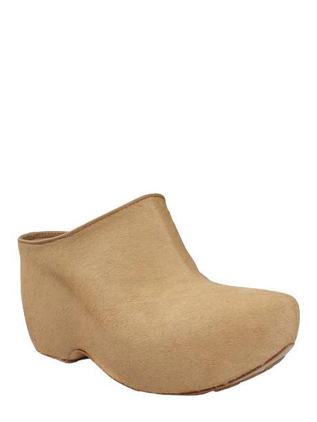 ZIGI Osmary Genuine Calf Hair Platform Clogs - Tanlt