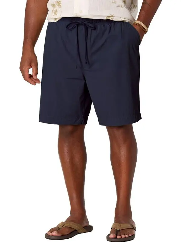 NAUTICA Big & Tall Performance Stretch Pull-on Shorts - Navy
