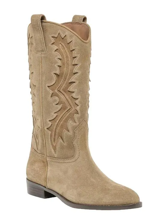 Dolce Vita Tomara Suede Western Boots - Olive Suede