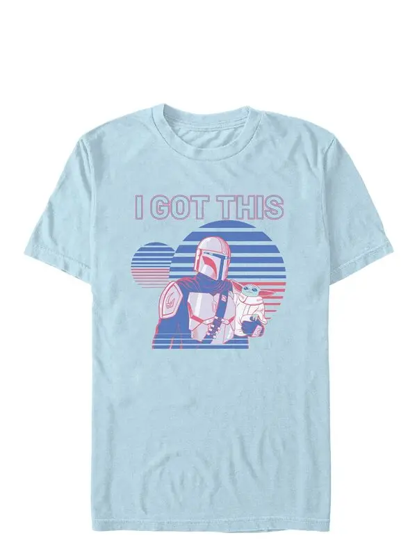 STAR WARS: THE MANDALORIAN Star Wars The Mandalorian I Got This Duo Graphic T-shirt - Light Blue