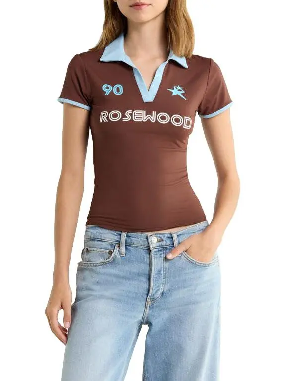 PACSUN Rosewood Soccer T-shirt - Brown