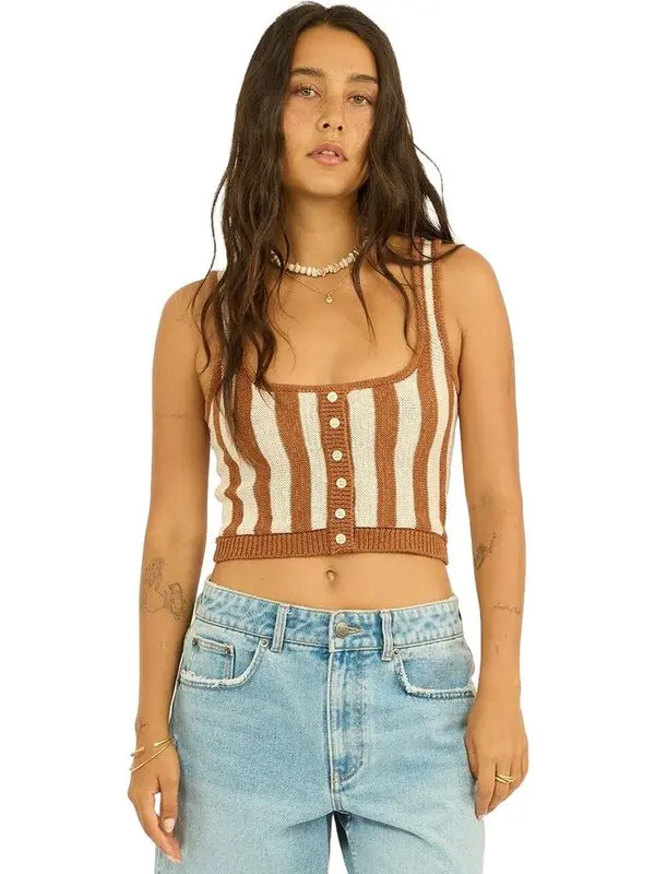 SISSTR REVOLUTION Marlie Sweater Knit Tank Top - Hazel