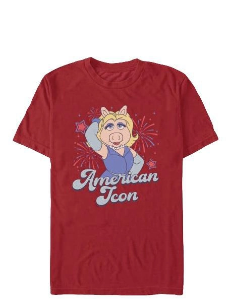 THE MUPPETS Miss American Icon Short Sleeve Graphic T-shirt - Cardinal
