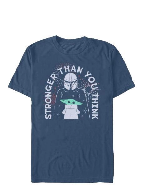STAR WARS: THE MANDALORIAN Star Wars The Mandalorian Stronger Than Fireworks T Shirt - Midnight