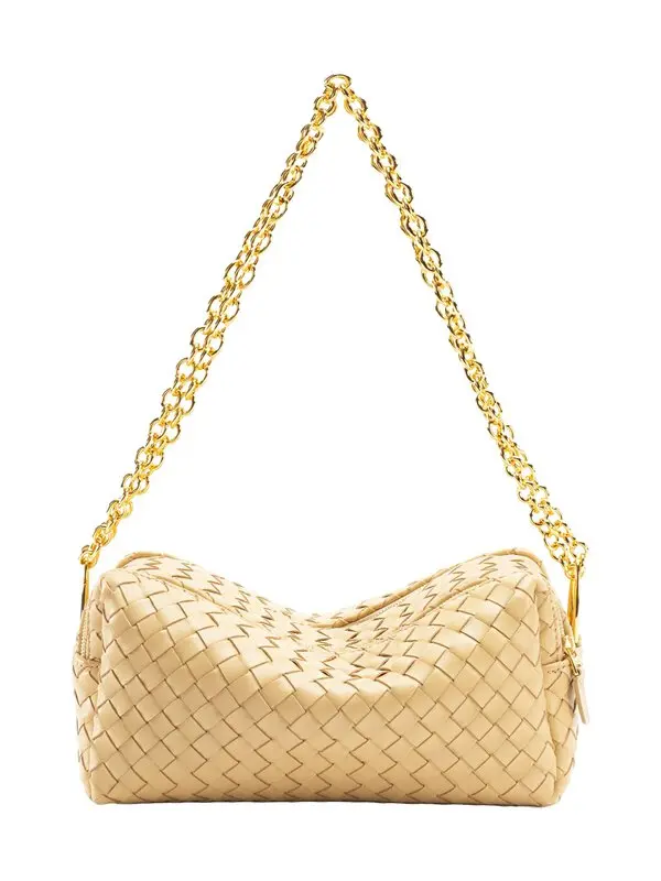 ELLEME Trousse Chain Woven Leather Bag - Butter