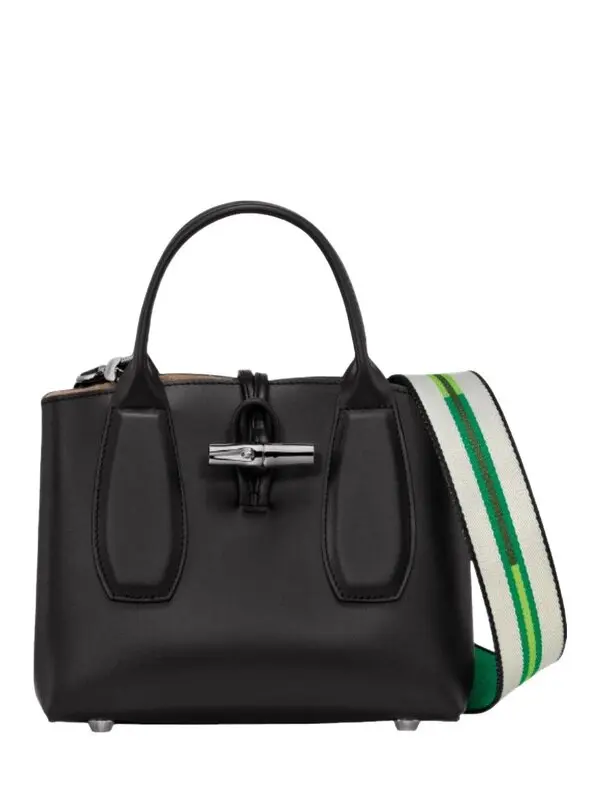 Longchamp Roseau Small Top Handle Bag With Removable Shoulder Strap - Black