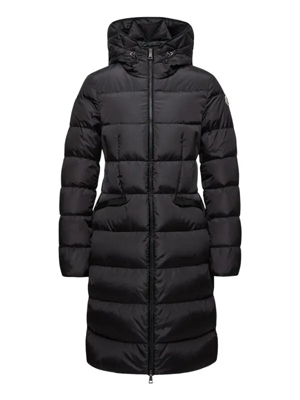 Moncler Avocette Hooded Long Down Jacket - Black