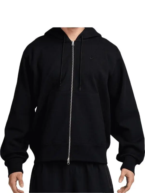 Nike Logo-embroidered Zip-up Hoodie - Black