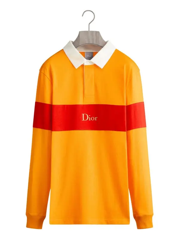 Dior Long-sleeved Rugby Shirt, Relaxed Fit - Yellow