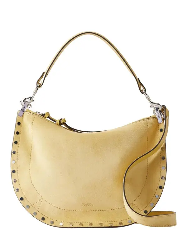 Isabel Marant Étoile Studded Suede Shoulder Bag - Nude