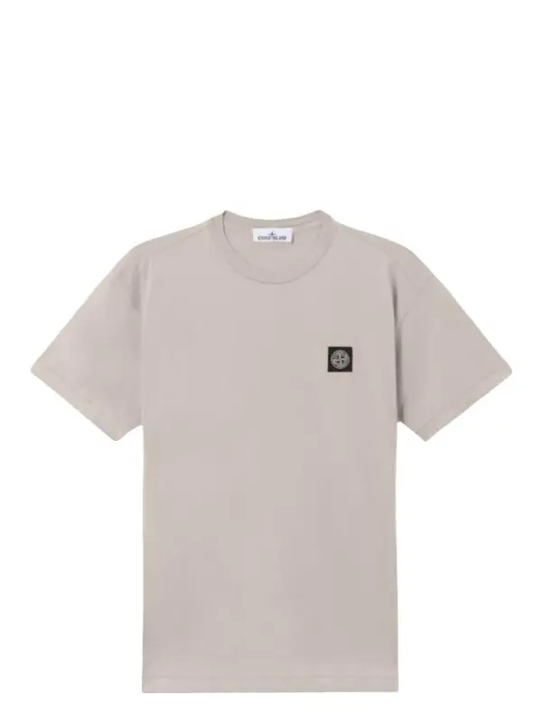Stone Island Slim-fit T-shirt With Compass Patch - Grey