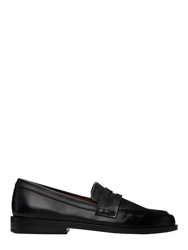 Marsèll Moc Toe Leather Loafers - Black