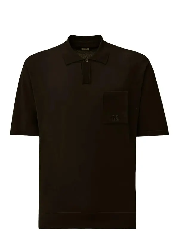 C.P. COMPANY Short-sleeved Polo Shirt - Black