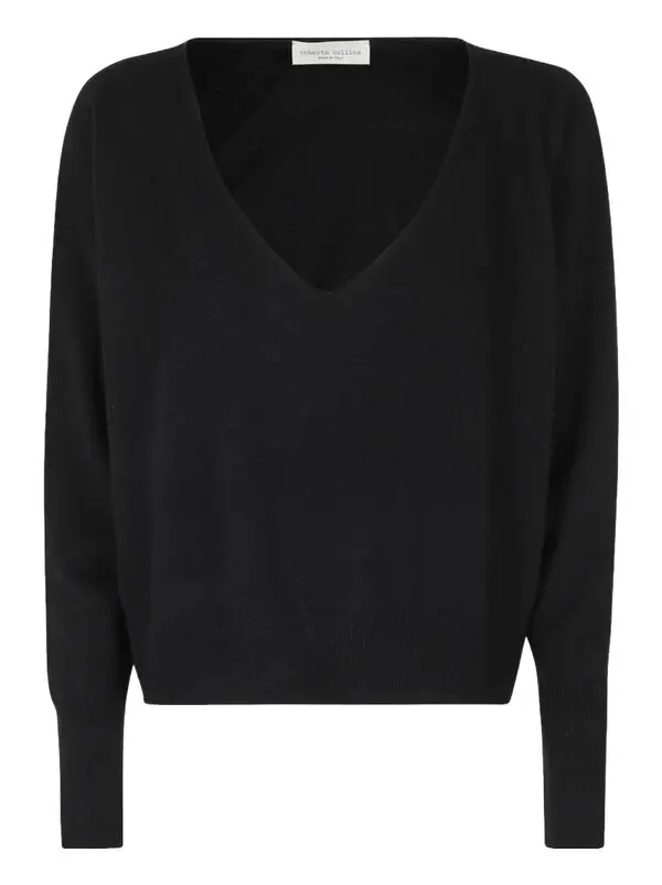 ROBERTO COLLINA V-neck Sweater - Black
