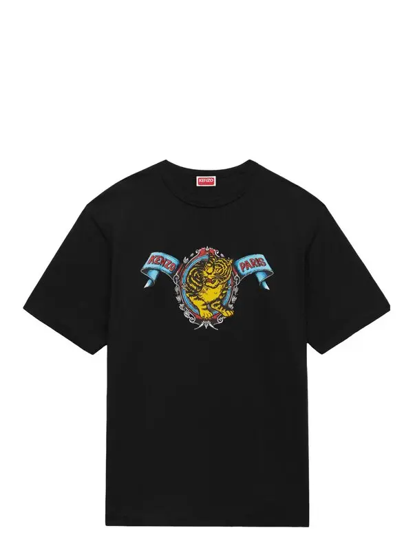 Kenzo Jumping Tiger' T-shirt In Cotton - Black