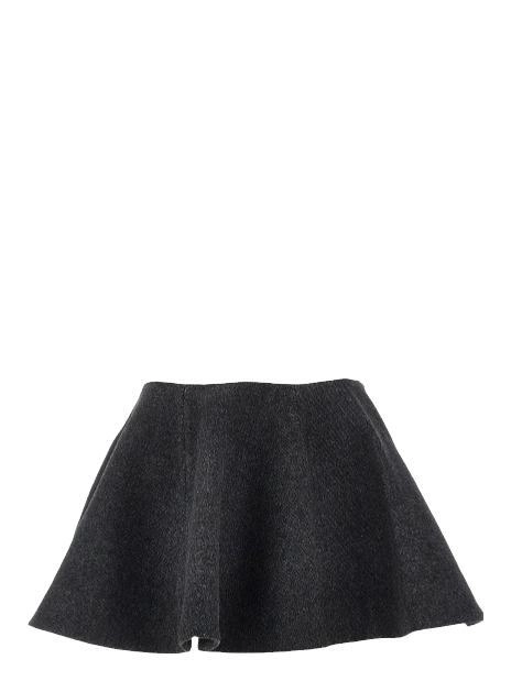 GANNI Flared A-line Skirt - Phantom Black