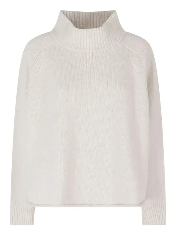 ROBERTO COLLINA Long-sleeve Crop Sweater - Meringa