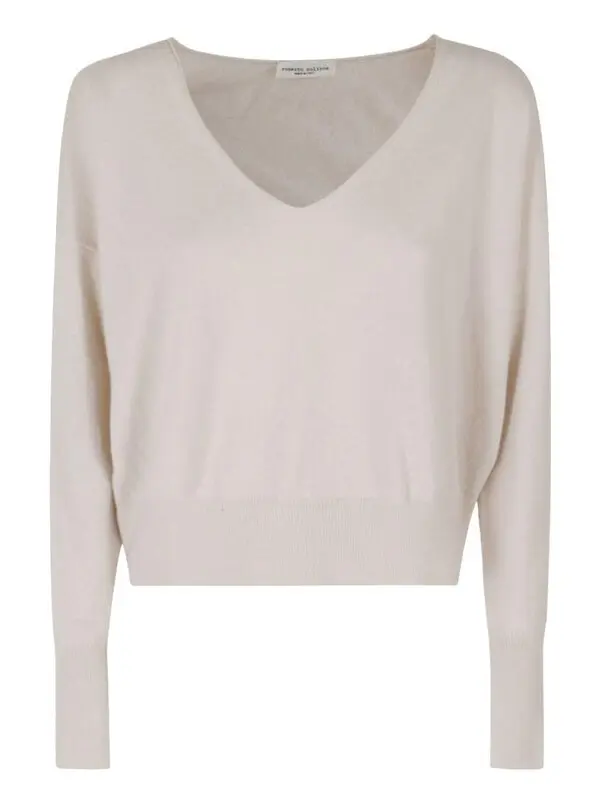 ROBERTO COLLINA V-neck Sweater - Meringa