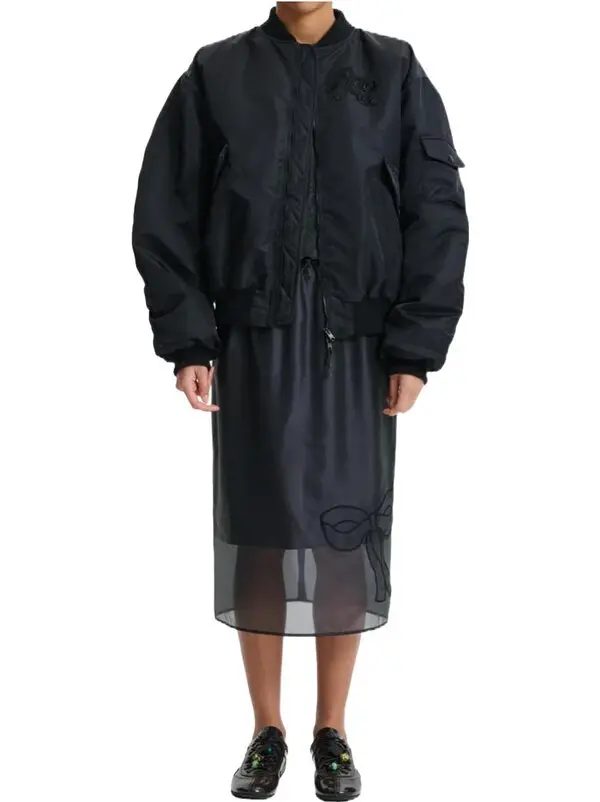 Cecilie Bahnsen Long-sleeved Bomber Jacket - Black