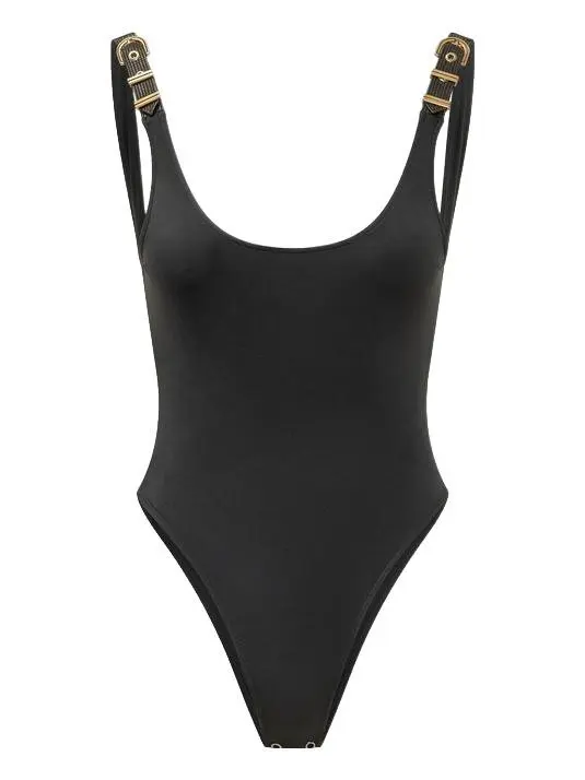 Versace Buckle-strap Swimsuit - Black
