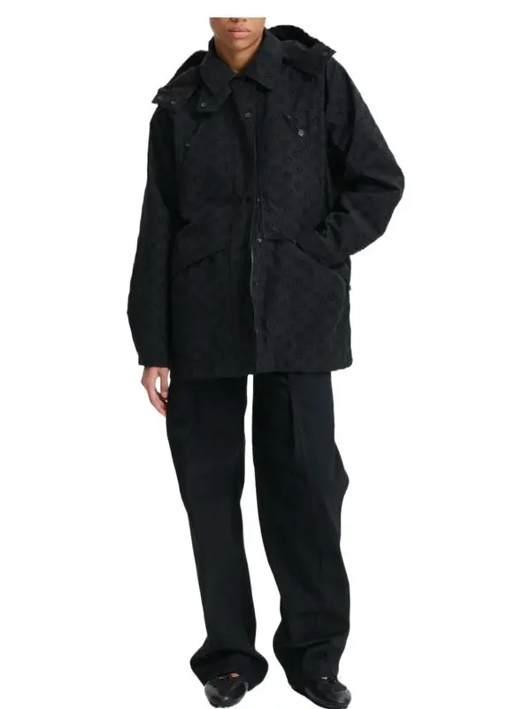 Cecilie Bahnsen Long-sleeved Textured Floral Jacket - Black
