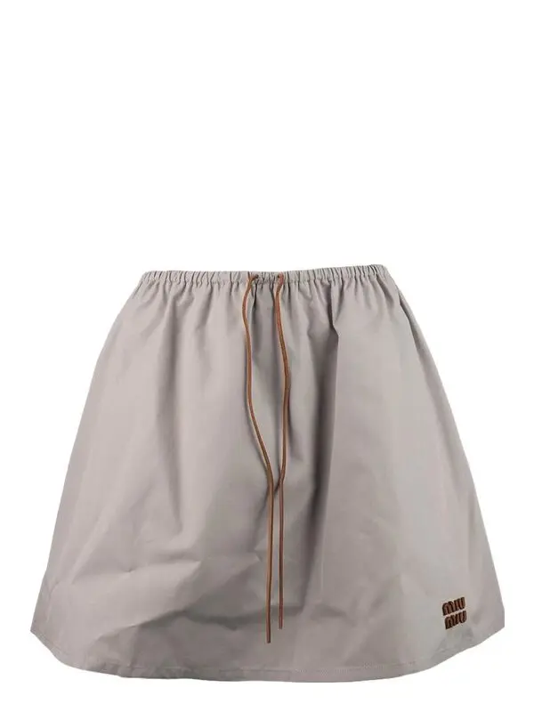 Miu Miu Drawstring Skirt - Gray
