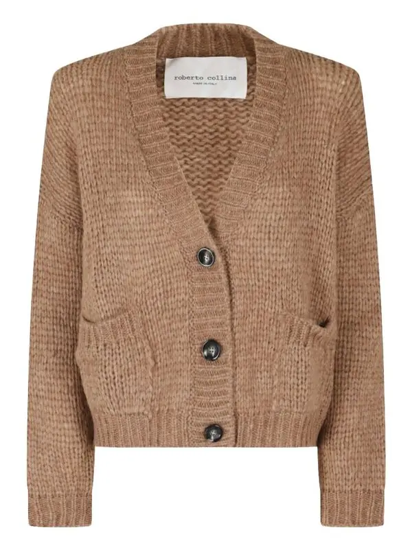 ROBERTO COLLINA Long-sleeve Cardigan - Cammello