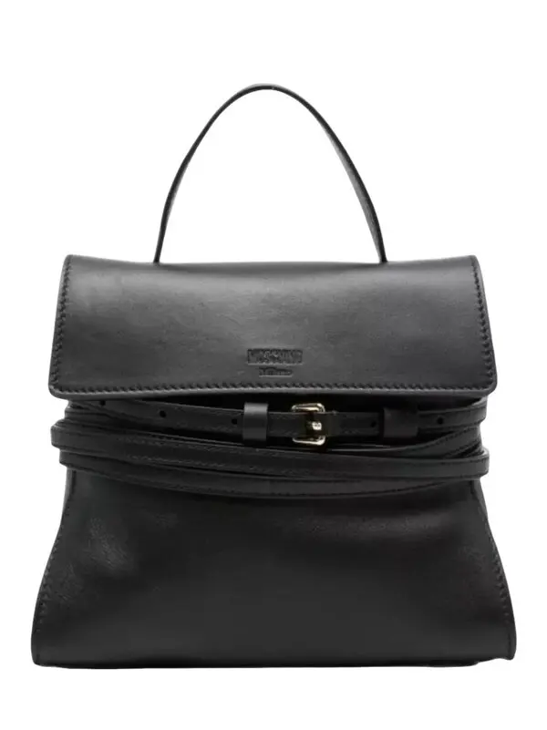 Moschino Leather Tote Bag - Black