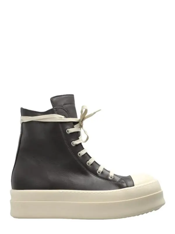 Rick Owens High Top Sneakers With Tie Fastening - Black