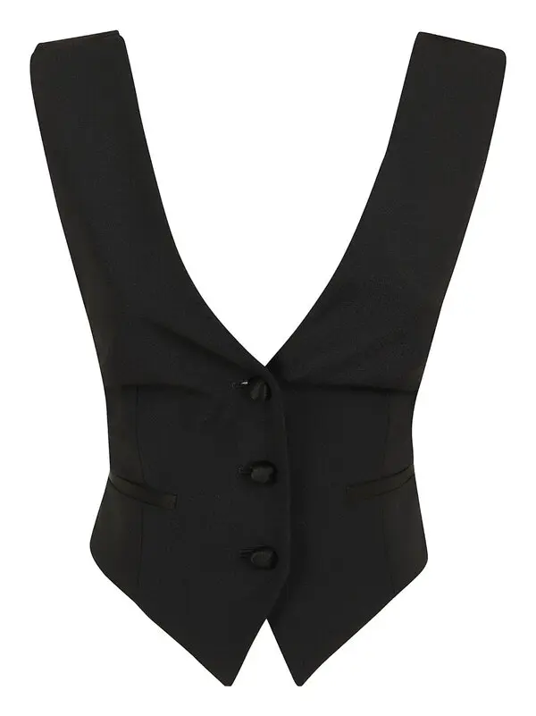 DONDUP V-neck Vest - Black