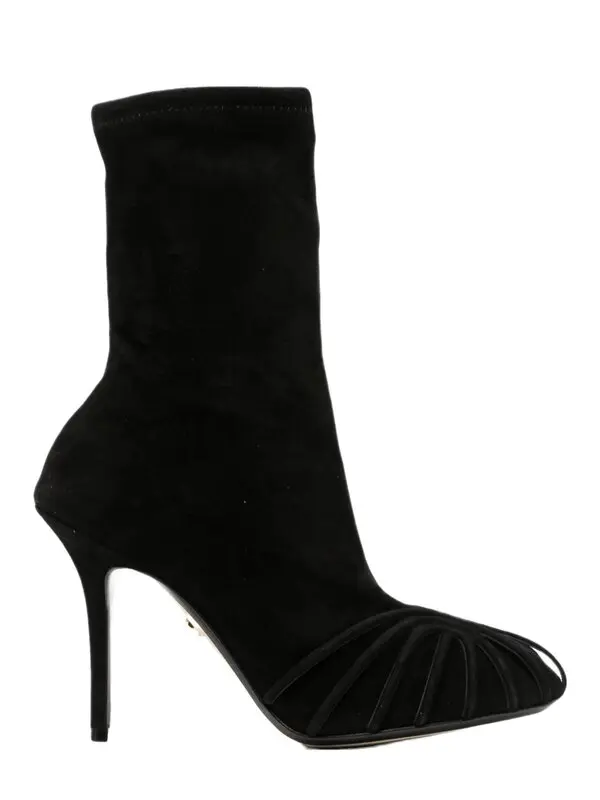 ALEVI MILANO Round Toe High-heeled Ankle Boots - Black