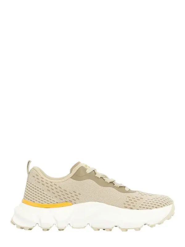 Max Mara Lace-up Sneakers With Perforated Details - Nude