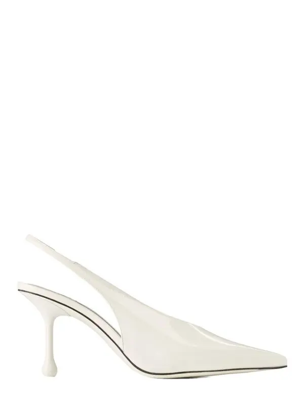 JIMMY CHOO Pointed-toe High-heeled Slingback Sandals - Latte