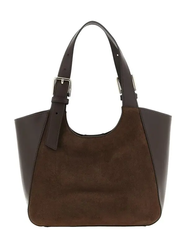 Furla Paneled Shoulder Bag - Brown