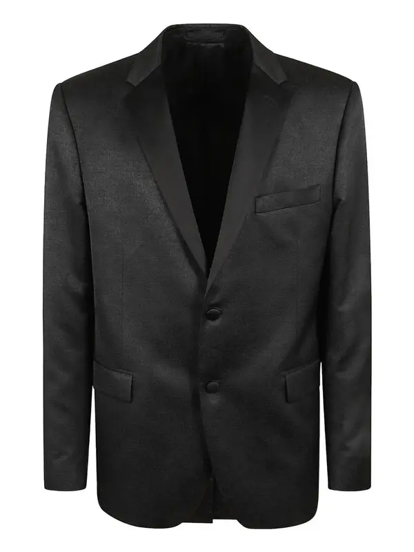LARDINI Long Sleeved Suit Jacket - Black