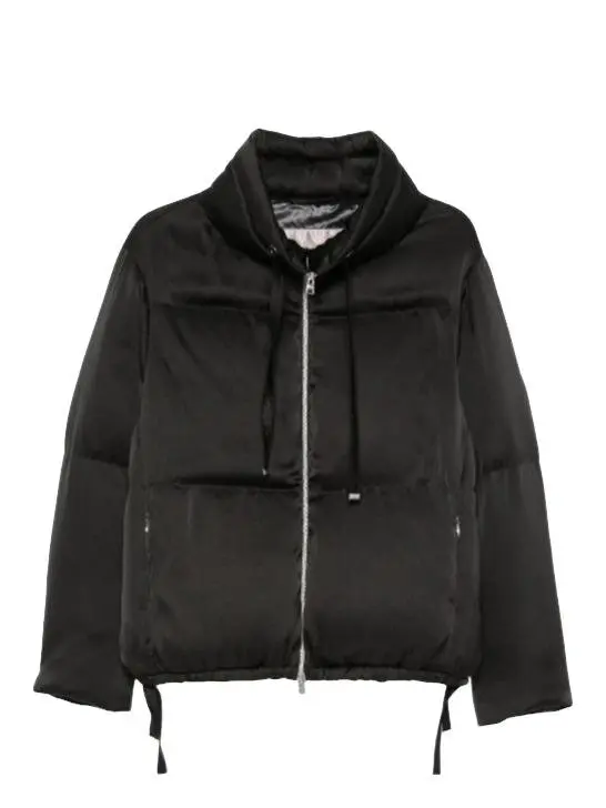 Herno Quilted High-neck Zip-up Jacket - Black