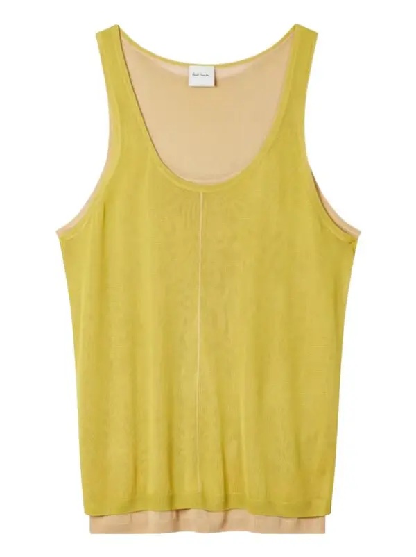 Paul Smith Sleeveless Layered Camisole Top - Green
