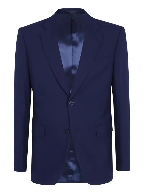 Paul Smith Tailored Fit Two-button Jacket With Notched Lapel - Black