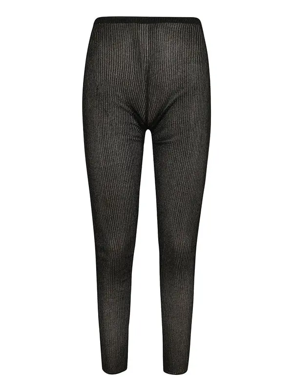 DONDUP Ribbed-knit Leggings - Black