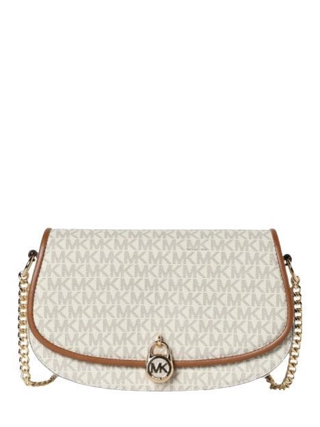 Michael Kors Medium Shoulder Bag With Chain Strap - Vanilla