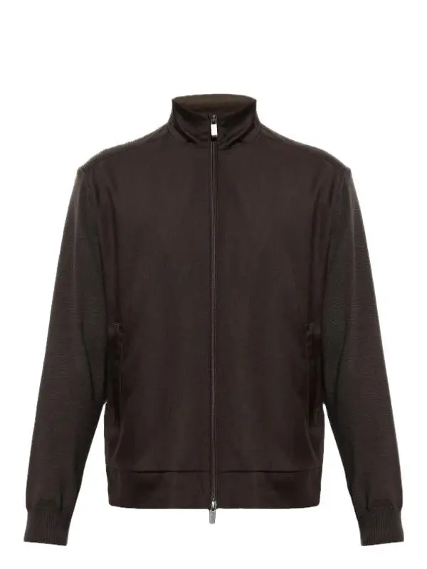 Paul & Shark Stand Collar Zip-up Jacket - Black