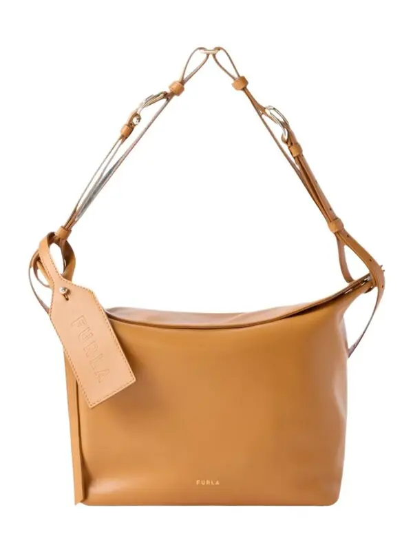 Furla Logo-print Leather Shoulder Bag - Brown