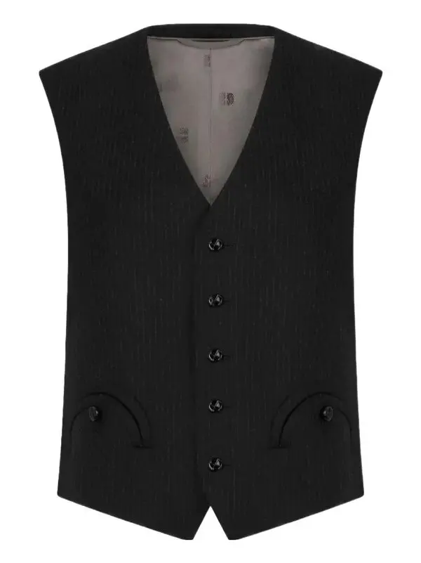 BLAZÉ MILANO V-neck Vest - Black