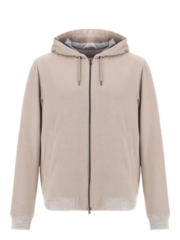 Herno Wool-blend Melange Flannel Resort Jacket - Chantilly