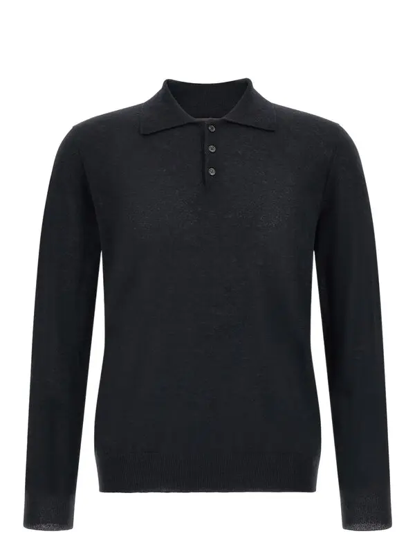 ZANONE Cashmere Polo Shirt - Blue