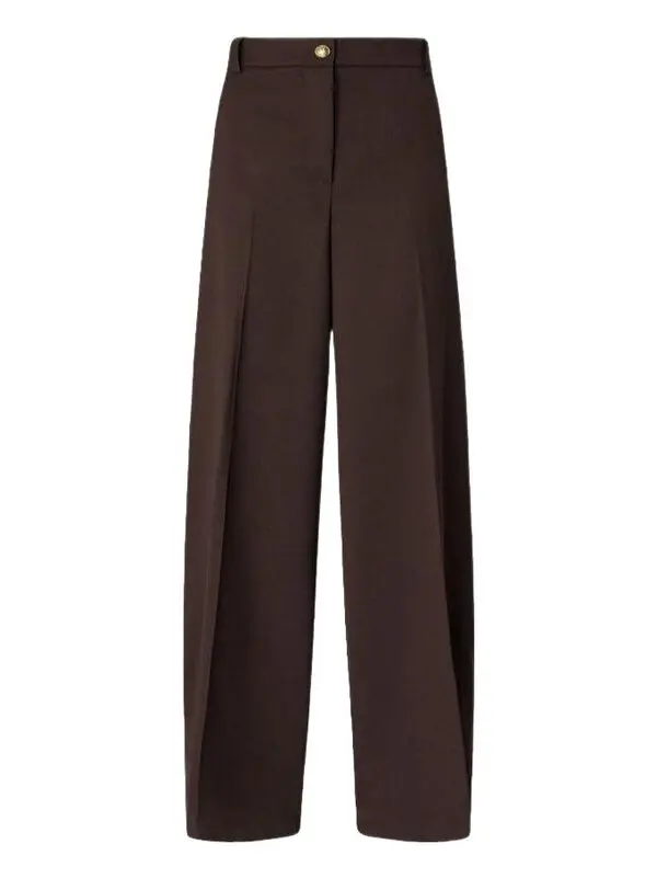 Pinko Tailored Wide-leg Trousers With Belt Loops - Black