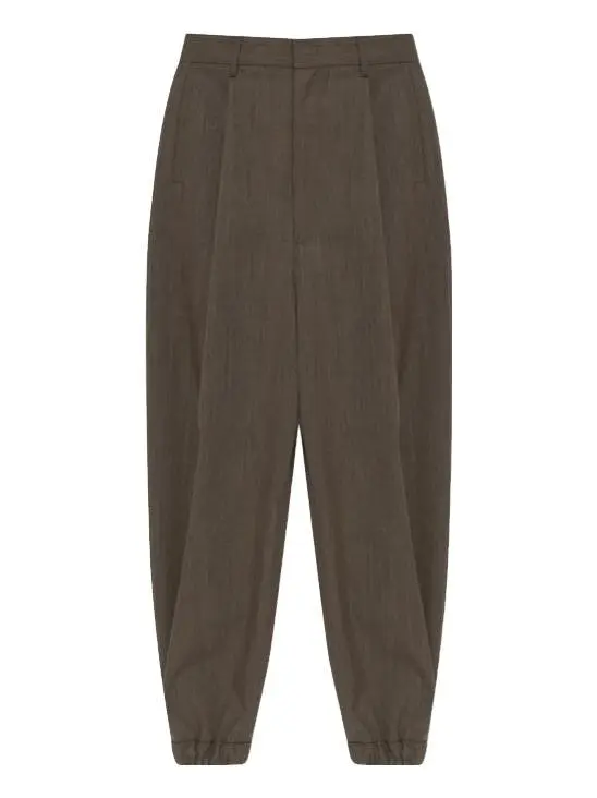 Moschino Pleated Trousers With Belt Loops - Brown