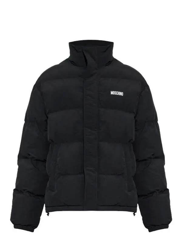 Moschino Padded Jacket With Smiley Graphic - Black